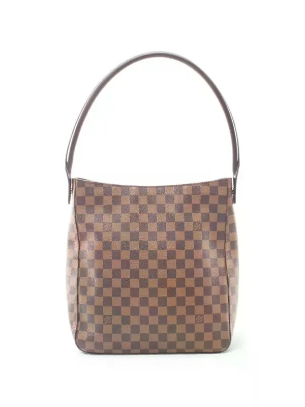 LOUIS VUITTON Damier Ebene Looping Gm Shoulder Bag - Brown