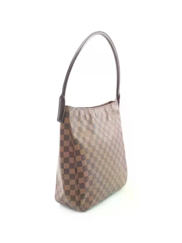 LOUIS VUITTON Damier Ebene Looping Gm Shoulder Bag - Brown