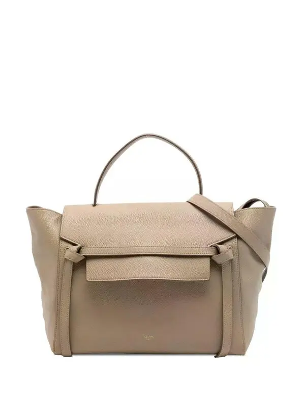 Celine Mini Grained Calfskin Belt Bag Satchel - Neutrals