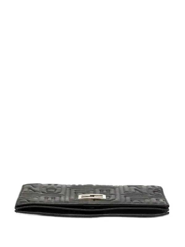 Fendi Embossed Nappa Logo Chain Clutch Crossbody Bag