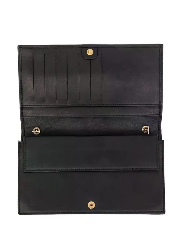 Fendi Embossed Nappa Logo Chain Clutch Crossbody Bag