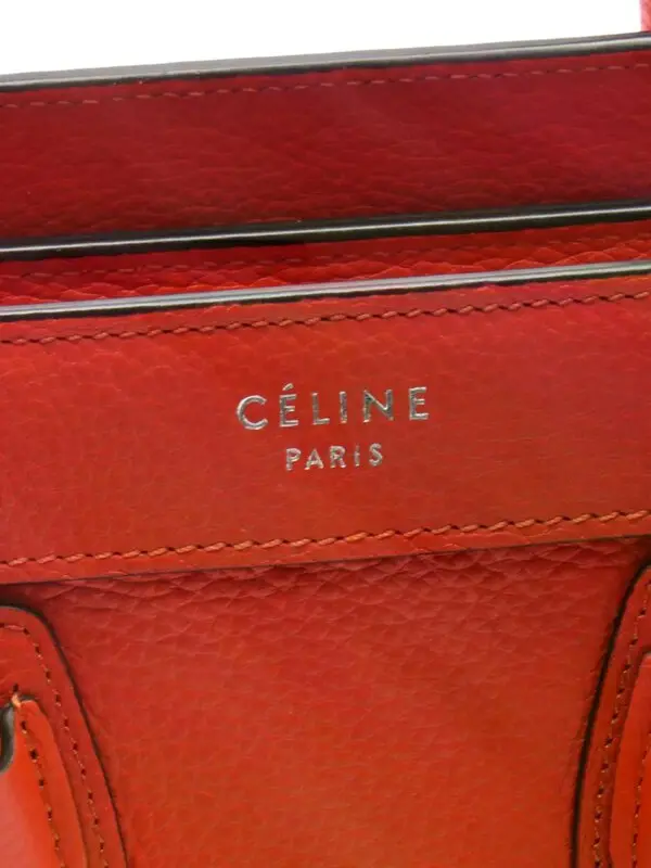 Celine Nano Leather Luggage Tote Satchel