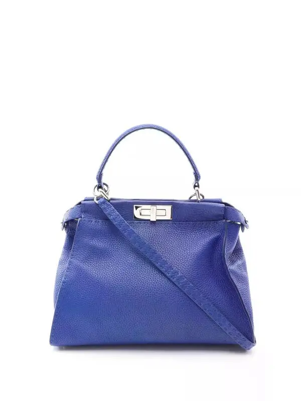 Fendi Selleria Peekaboo Satchel - Blue