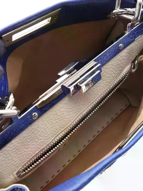 Fendi Selleria Peekaboo Satchel - Blue