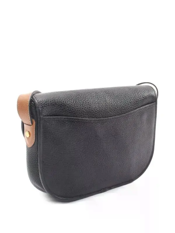 Dior 2000s Logo Plaque Shoulder Bag - Black