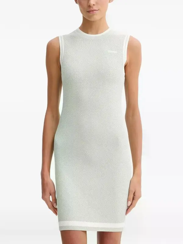 Guess Gabry Perforated-knit Sleeveless Mini Dress