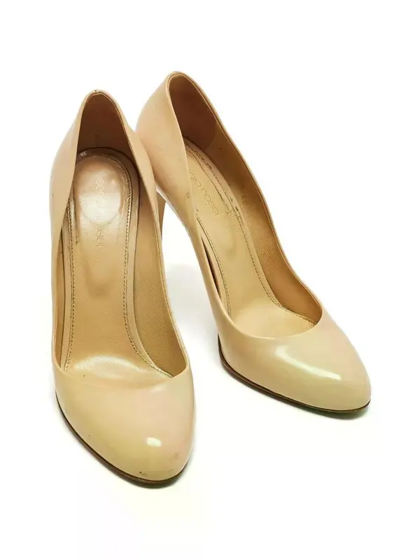 SERGIO ROSSI Round-toe Patent Leather Pumps