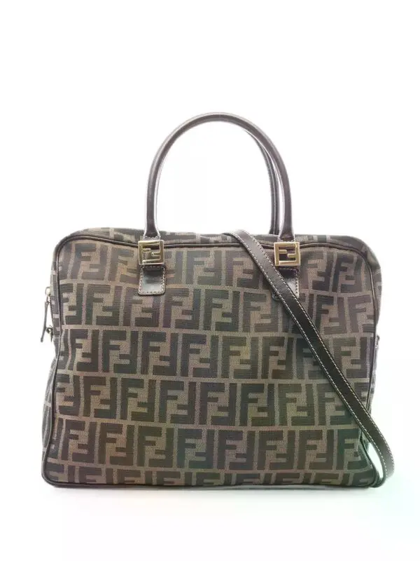 Fendi Zucca Briefcase - Black