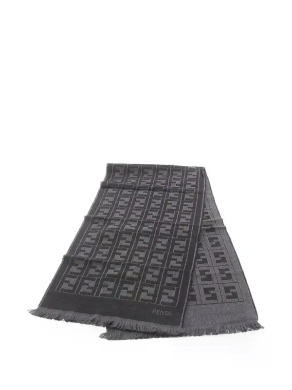 Fendi 2010s Ff Monogram Scarf - Grey
