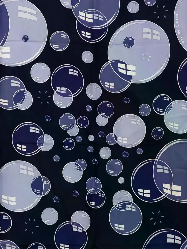 Hermès 2000-2026 Bal De Bulles Silk Scarf 90 Scarves - Blue