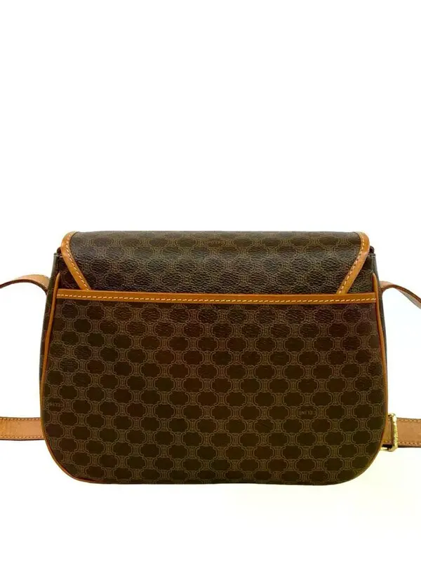 Celine Macadam Coated Canvas Crossbody Bag - Brown