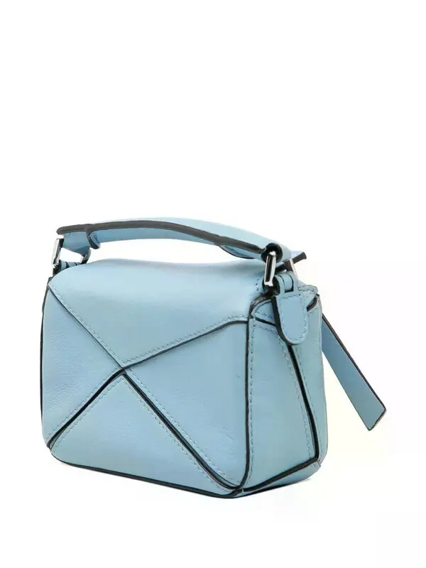 Loewe Nano Calfskin Puzzle Satchel - Blue