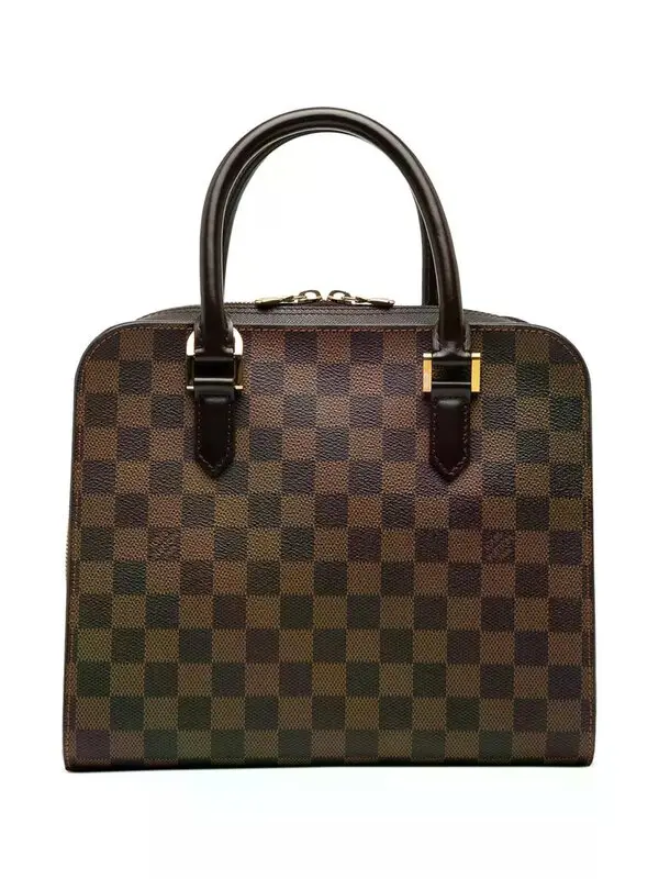 LOUIS VUITTON Damier Ebene Triana Handbag - Brown