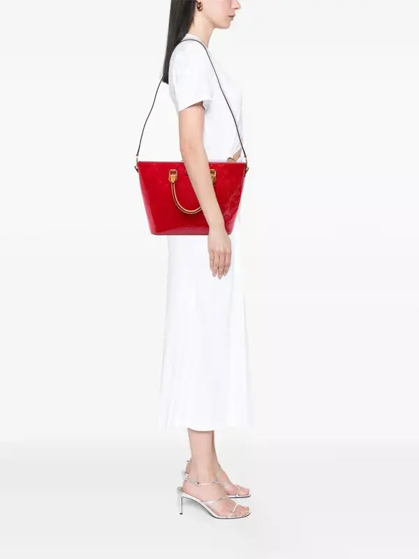 LOUIS VUITTON Monogram Vernis Montebello Mm Satchel - Red
