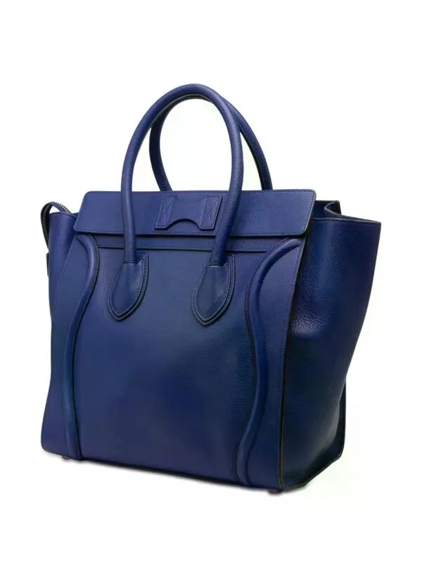 Celine Mini Calfskin Luggage Tote Bag - Blue