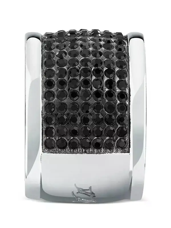 Karl Lagerfeld Crystal-embellished Band Ring - Silver