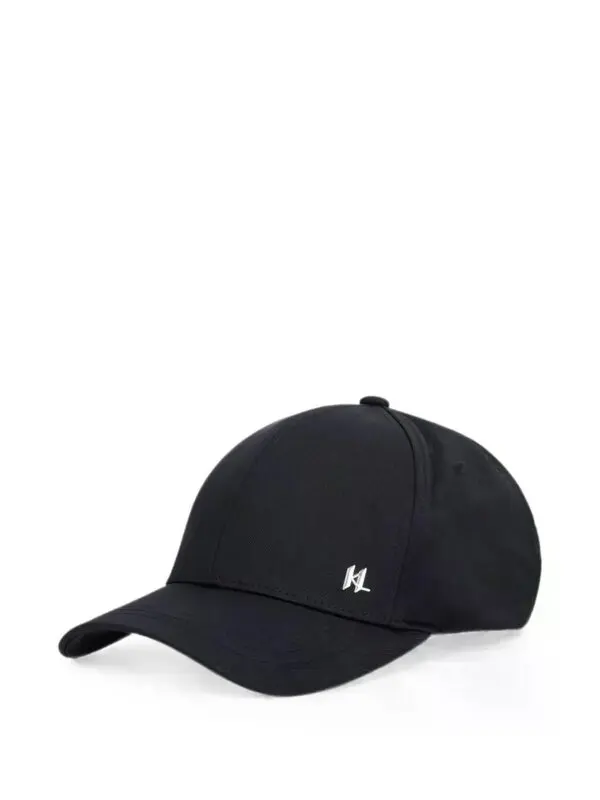Karl Lagerfeld Logo Plaque Baseball Cap - Black