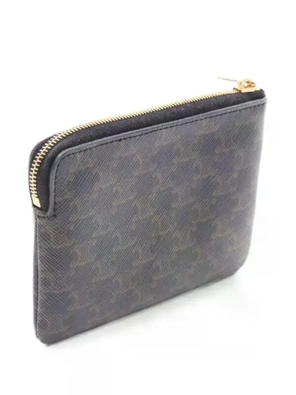 Celine 2010s Triomphe Coin Purse - Black