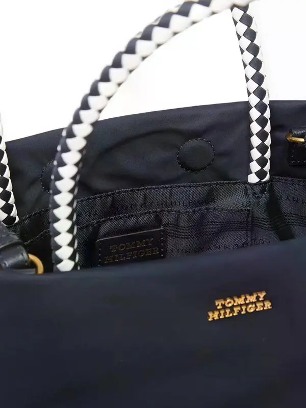 Tommy Hilfiger Woven-handle Marina Bucket Tote Bag