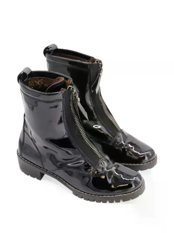 STUART WEITZMAN Zip-up Patent Leather Boots