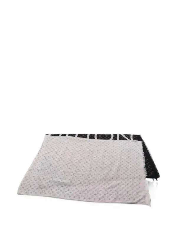 LOUIS VUITTON 2017 Monogram Split Scarf - Black