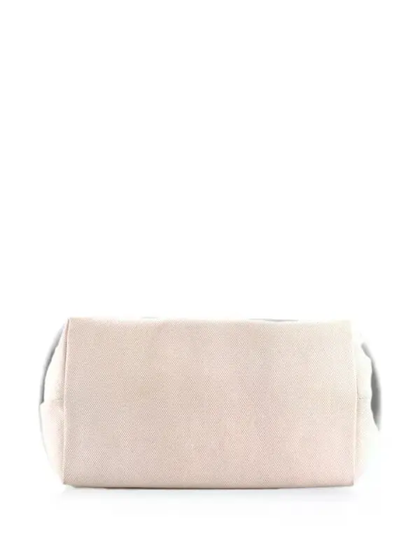 Celine Horizontal Cabas Canvas And Leather Tote Bag - Neutrals