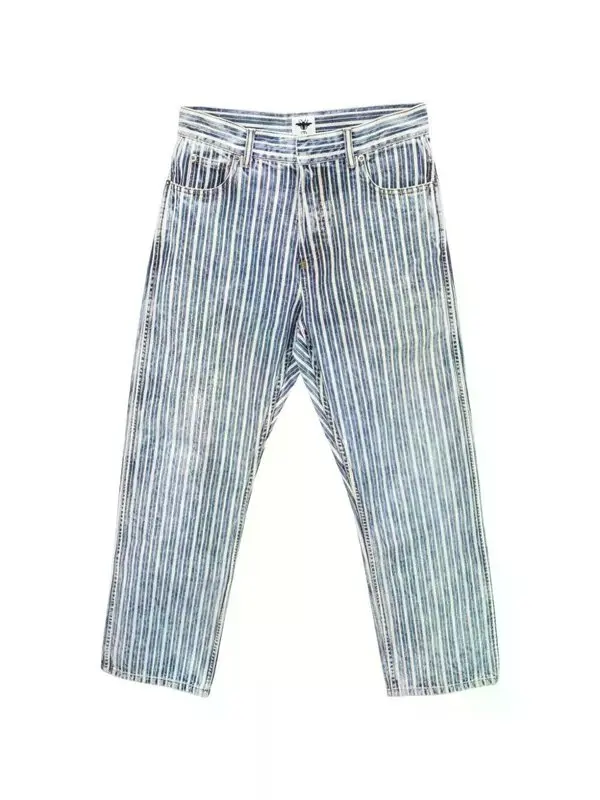Dior Striped Cotton Trousers - Blue