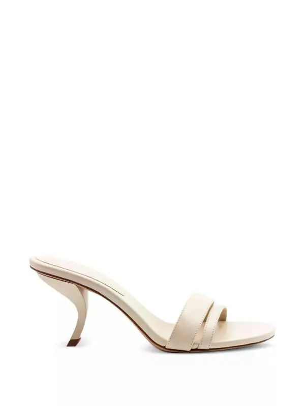 GIABORGHINI Stiletto Double-strap Leather Sandals - Neutrals