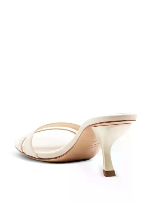 GIABORGHINI Stiletto Double-strap Leather Sandals - Neutrals