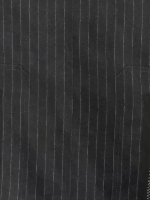 TOM FORD Pinstripe Zip Detail Midi Skirt