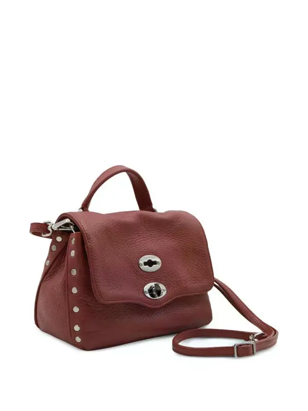 ZANELLATO Baby Postina Studded Leather Tote Bag - Red