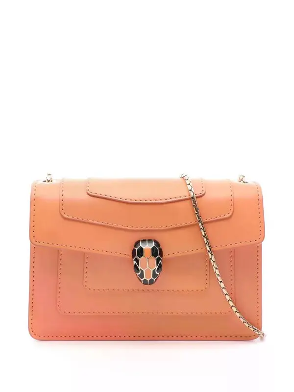 BVLGARI Serpenti Forever Chain Flap Shoulder Bag - Orange