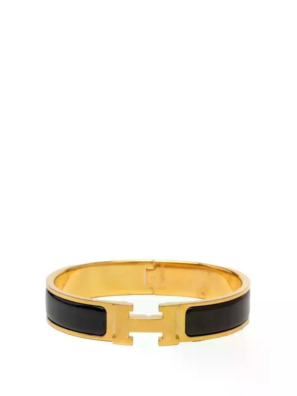 Hermès Narrow Enamel Clic H Bracelet Pm - Black