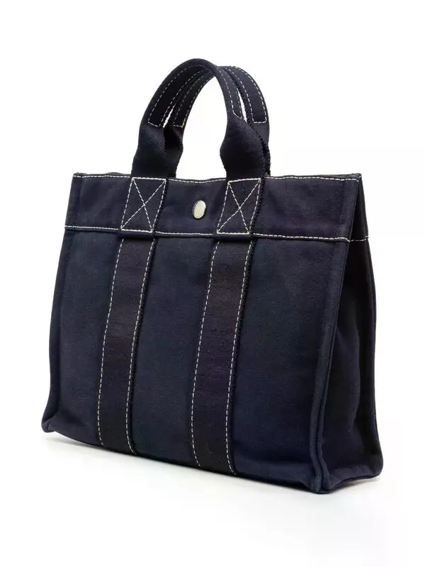 Hermès Canvas Fourre Tout Pm Tote Bag - Blue