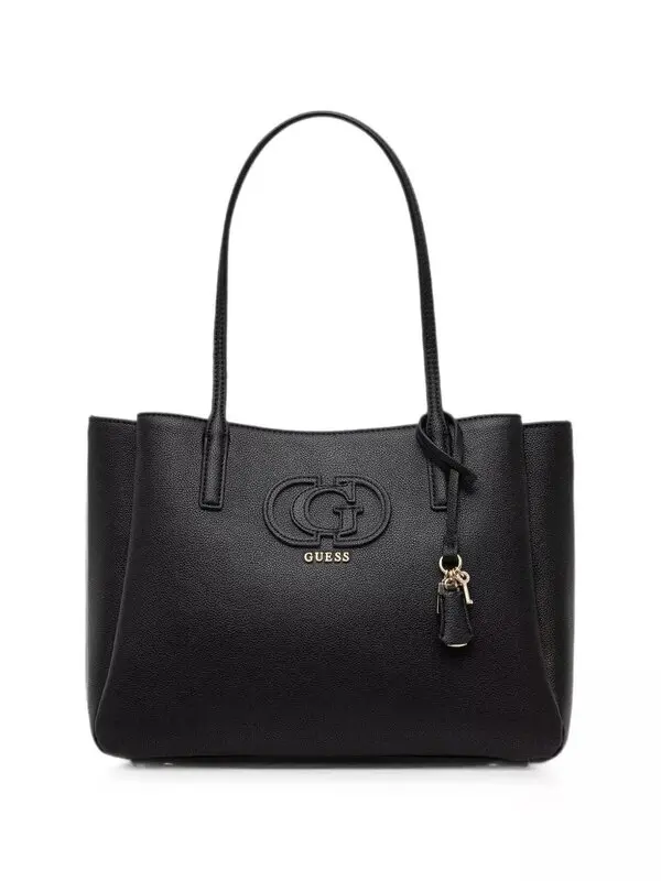 Guess Isola Logo-plaque Pebble-textured Tote Bag