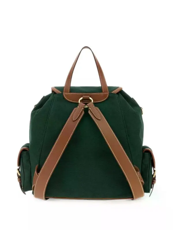 Miu Miu Logo Plaque Canvas Backpack