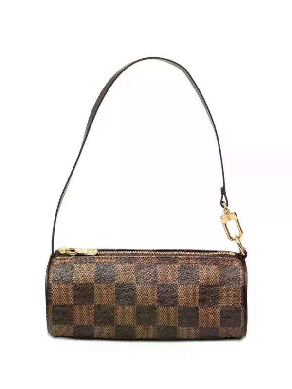 LOUIS VUITTON Damier Ebene Papillon Pochette Handbag - Brown
