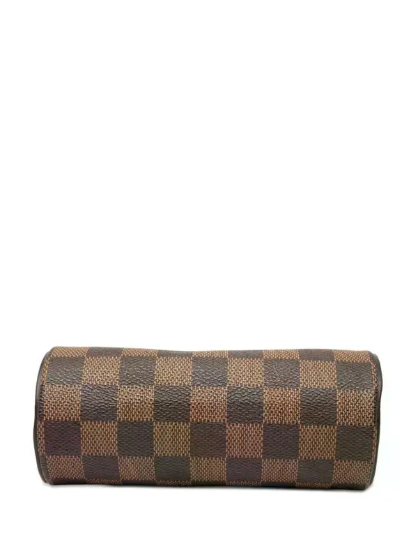 LOUIS VUITTON Damier Ebene Papillon Pochette Handbag - Brown