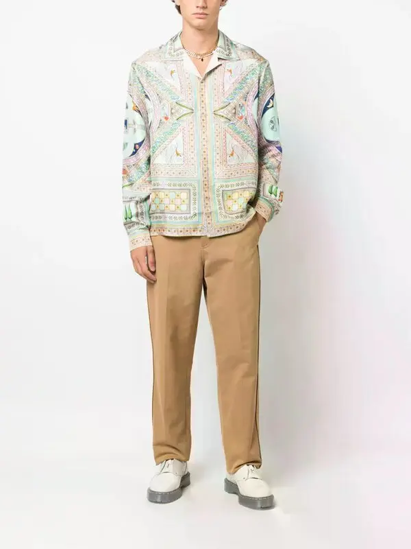 Casablanca Le Labyrinthe-print Silk Shirt