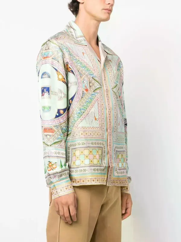 Casablanca Le Labyrinthe-print Silk Shirt