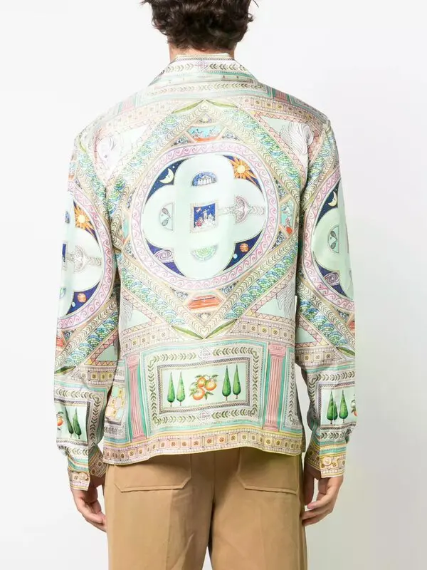 Casablanca Le Labyrinthe-print Silk Shirt