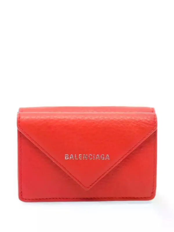 Balenciaga 2010s Papier Tri-fold Wallet - Red