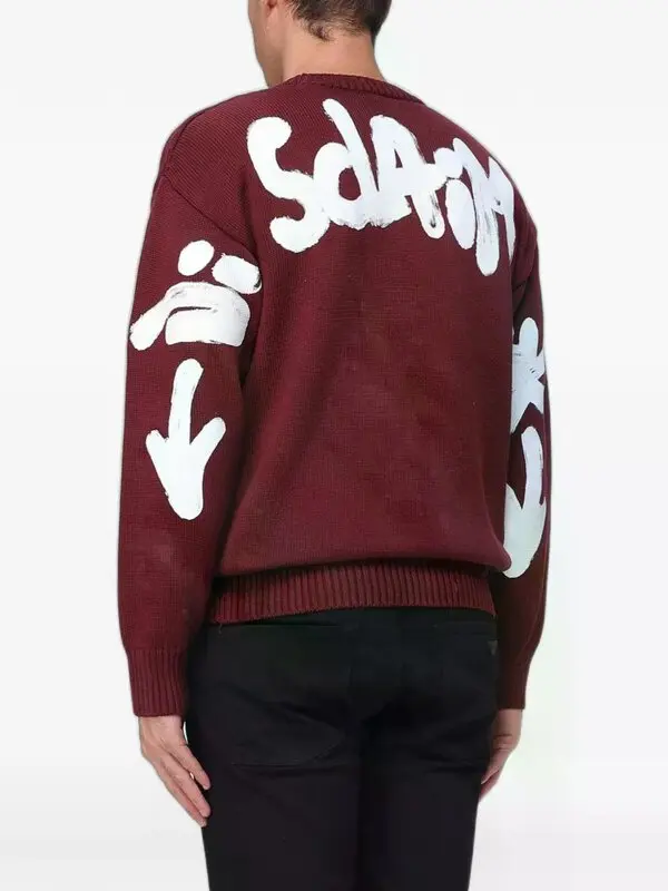 DISCLAIMER Logo-print Cotton Sweater