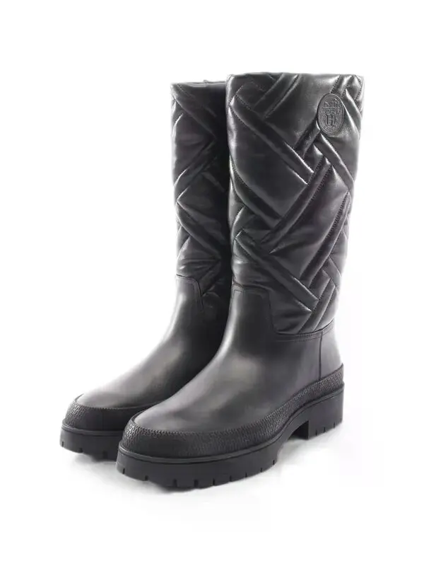 Hermès Quilted Leather Mid Calf Boots