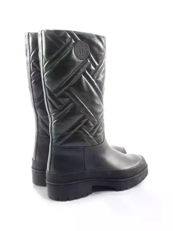 Hermès Quilted Leather Mid Calf Boots