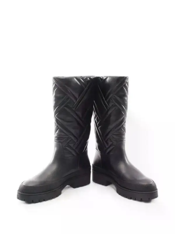 Hermès Quilted Leather Mid Calf Boots