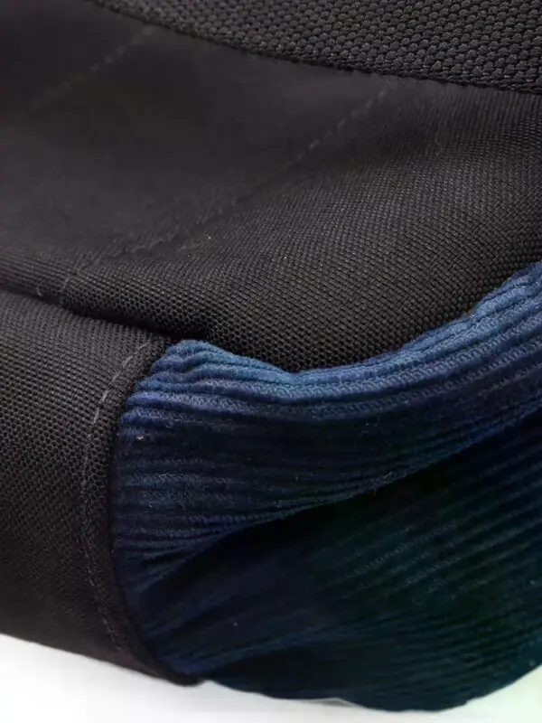 Saint Laurent Corduroy Logo Embroidered Backpack - Blue