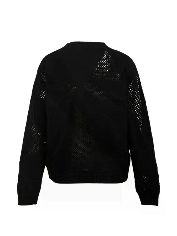 Max Mara Open-knit Embroidered Sweater
