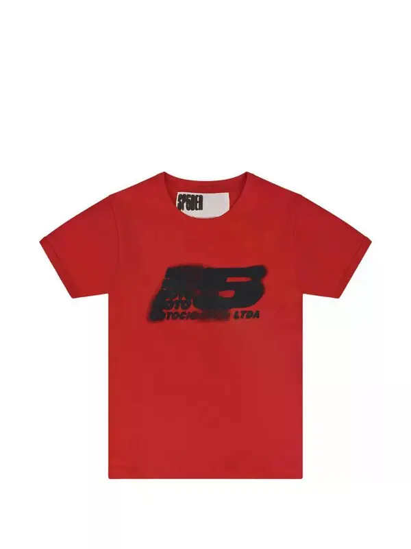 SP5DER Graphic Print T-shirt - Red
