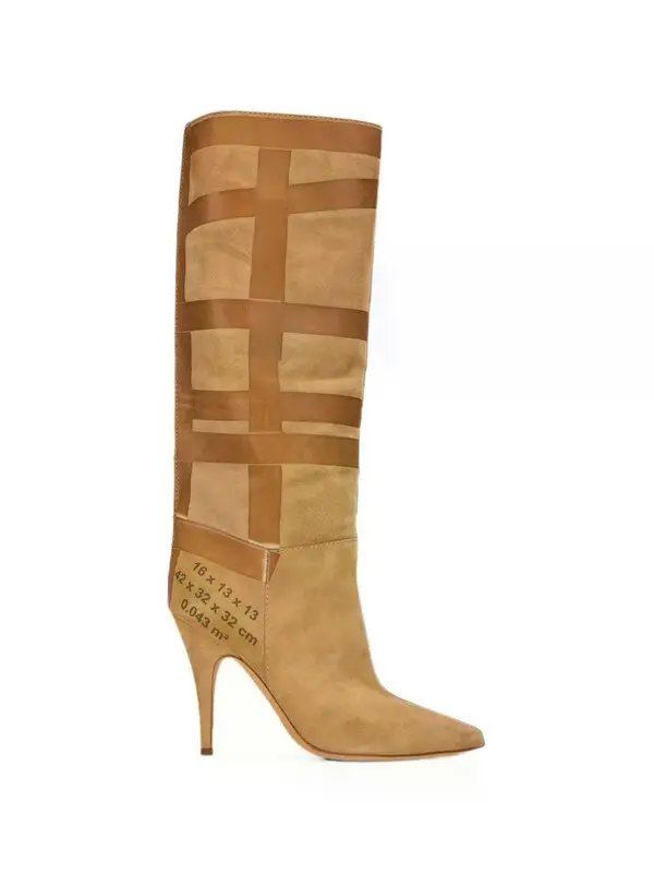 Moschino Tape-detail Knee-high Boots